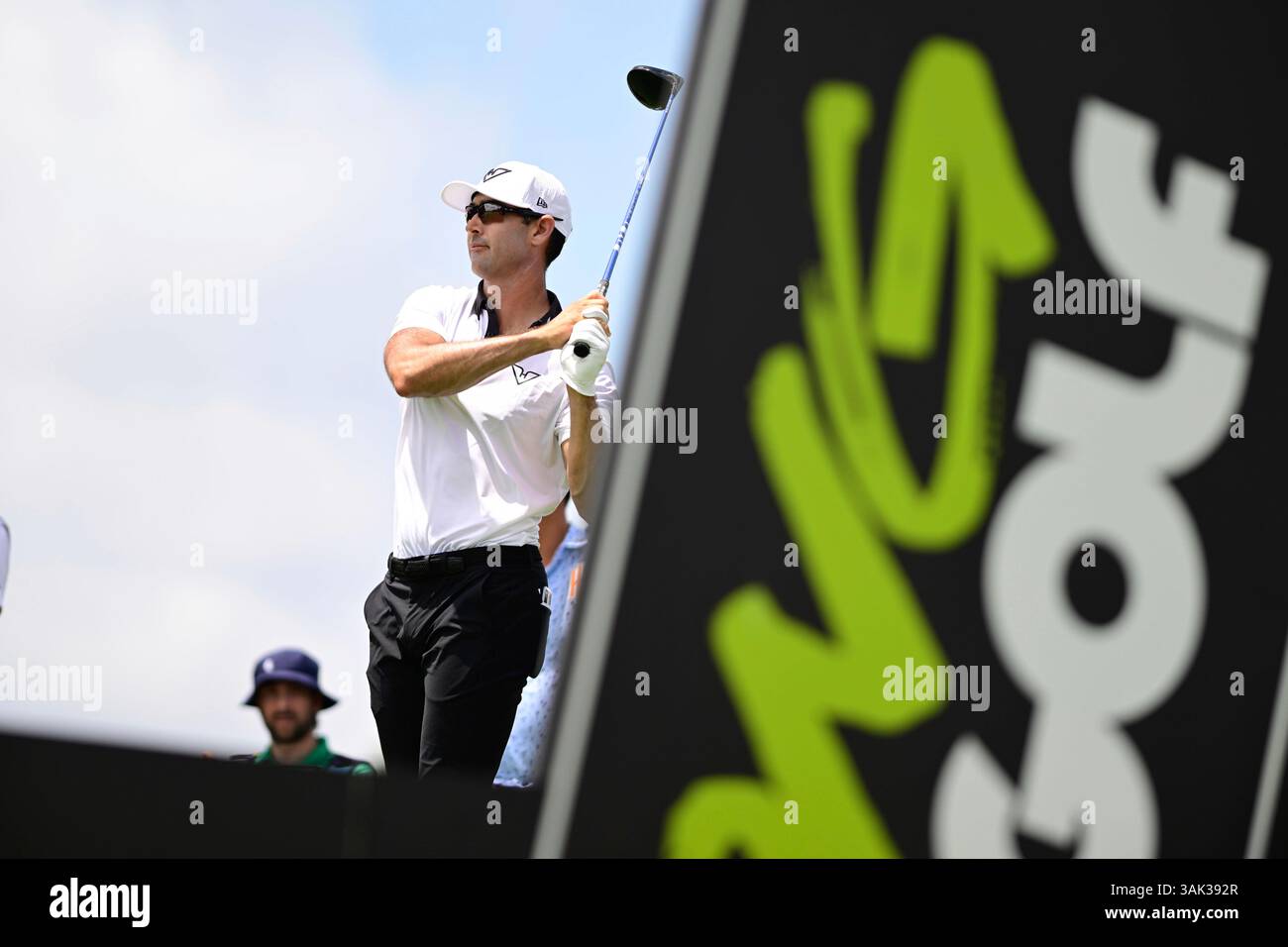 DORAL, FL - APRIL 06: Cameron Tringale tees off during the third round ...