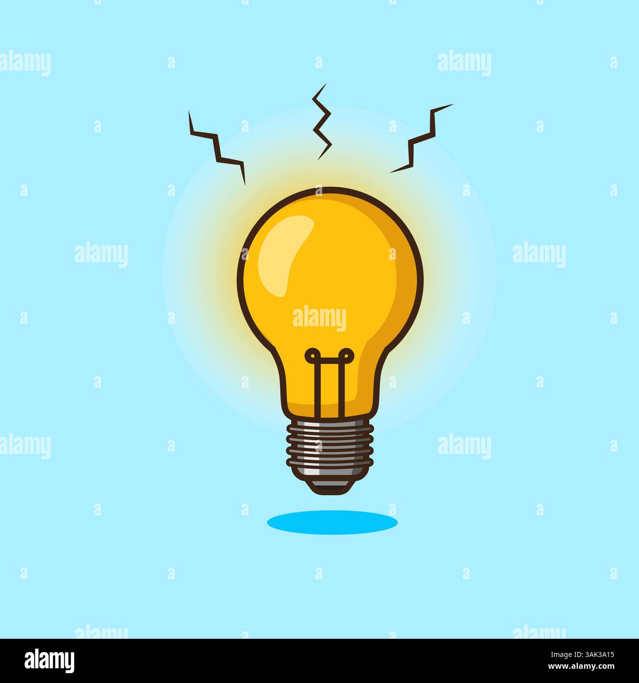 Light bulb ray shine cartoon design vector illustration Stock Vector ...
