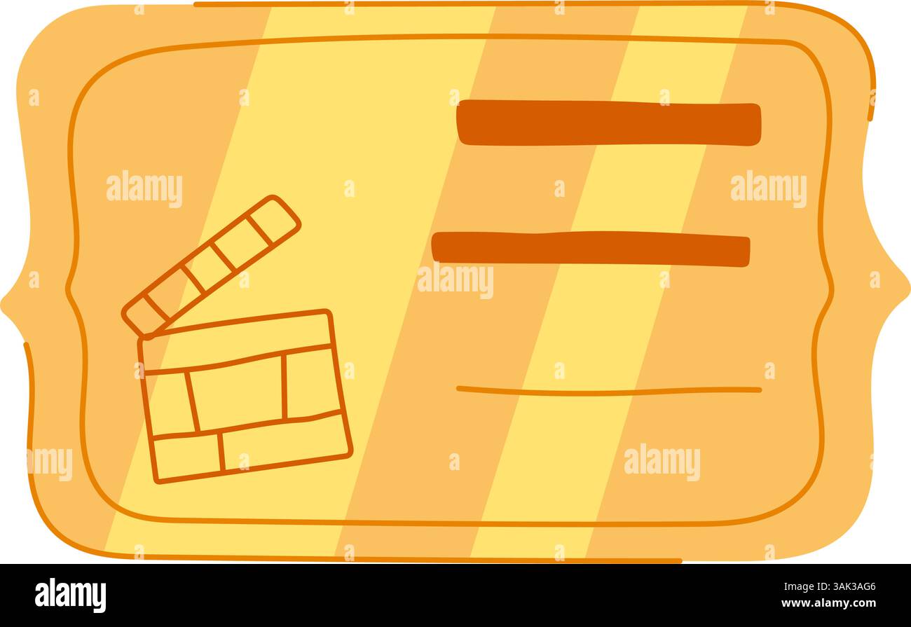 movie golden ticket cartoon vector illustration Stock Vector Image ...