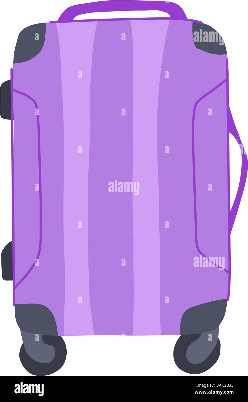 travel hard shell suitcase cartoon vector illustration Stock Vector ...