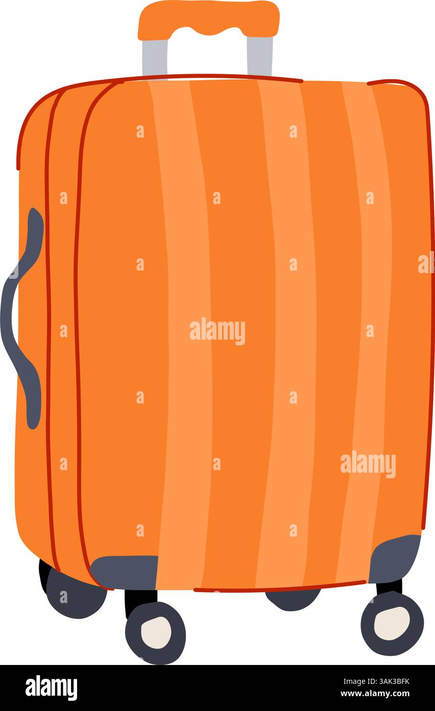 tsa hard shell suitcase cartoon vector illustration Stock Vector Image ...