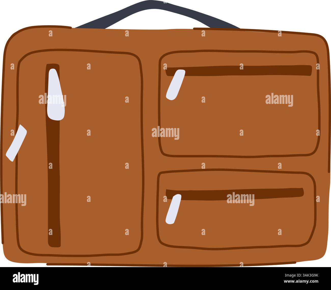 backpack laptop bag cartoon vector illustration Stock Vector Image ...