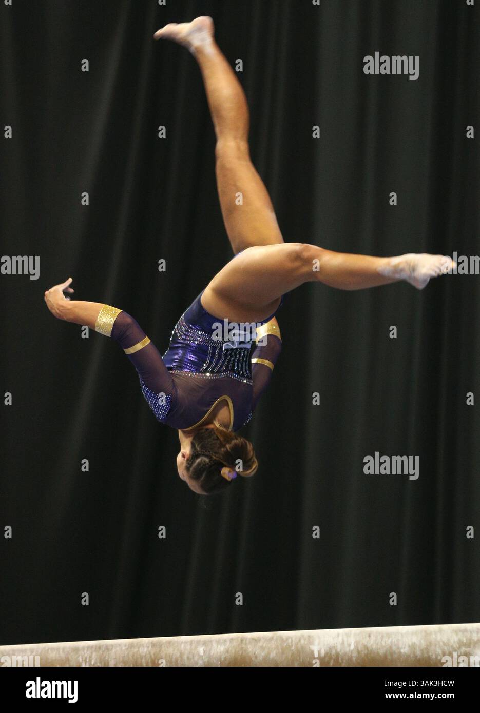 April 15, 2017: LSU's Ashleigh Gnat performs a tumbling pass on the ...
