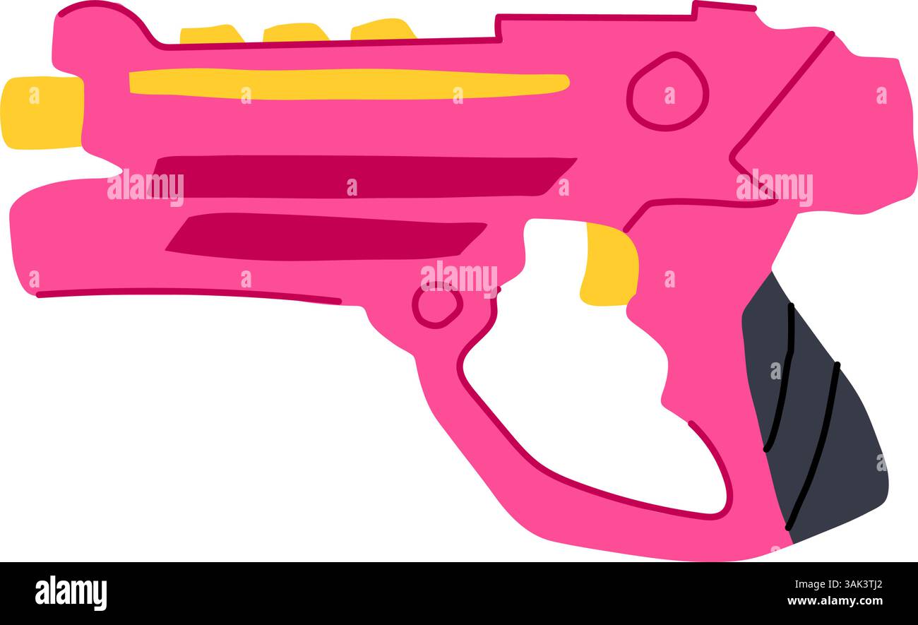 team laser tag gun toy cartoon vector illustration Stock Vector Image ...