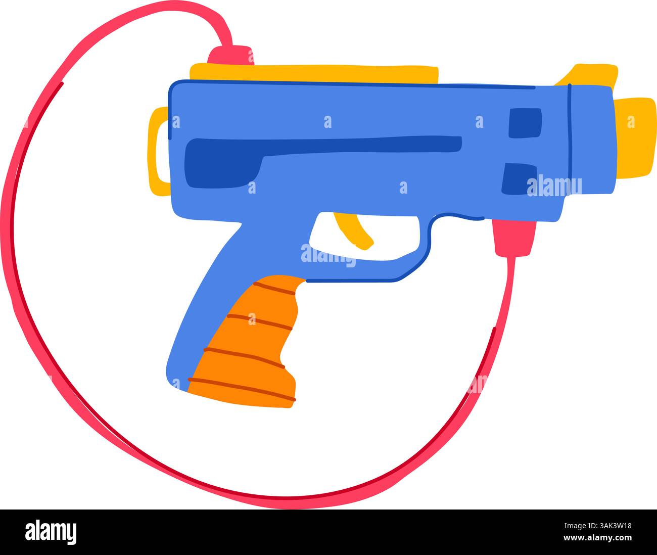 play laser tag gun toy cartoon vector illustration Stock Vector Image ...