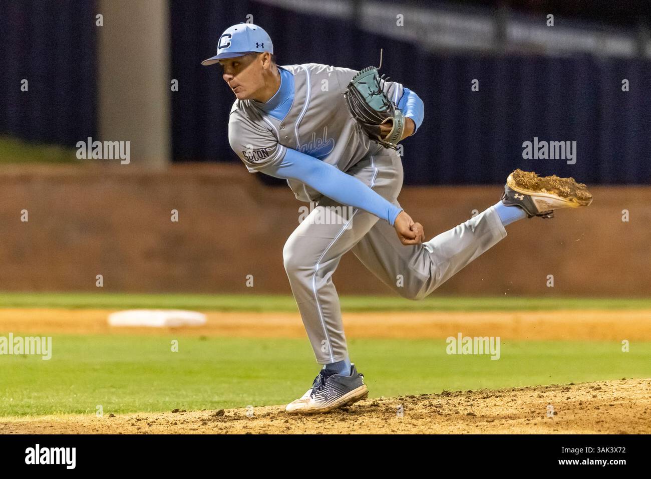 Citadel pitcher Andrew Stanley (36) pitches against Samford during an ...