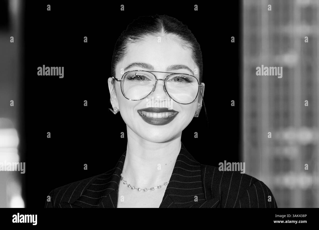 New York, NY, April 11, 2025: Sarah Hyland wearing suit by Evelyne ...