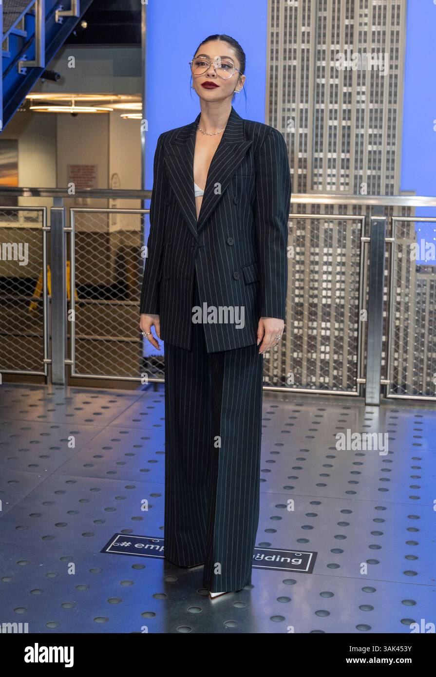 New York, NY, April 11, 2025: Sarah Hyland wearing suit by Evelyne ...