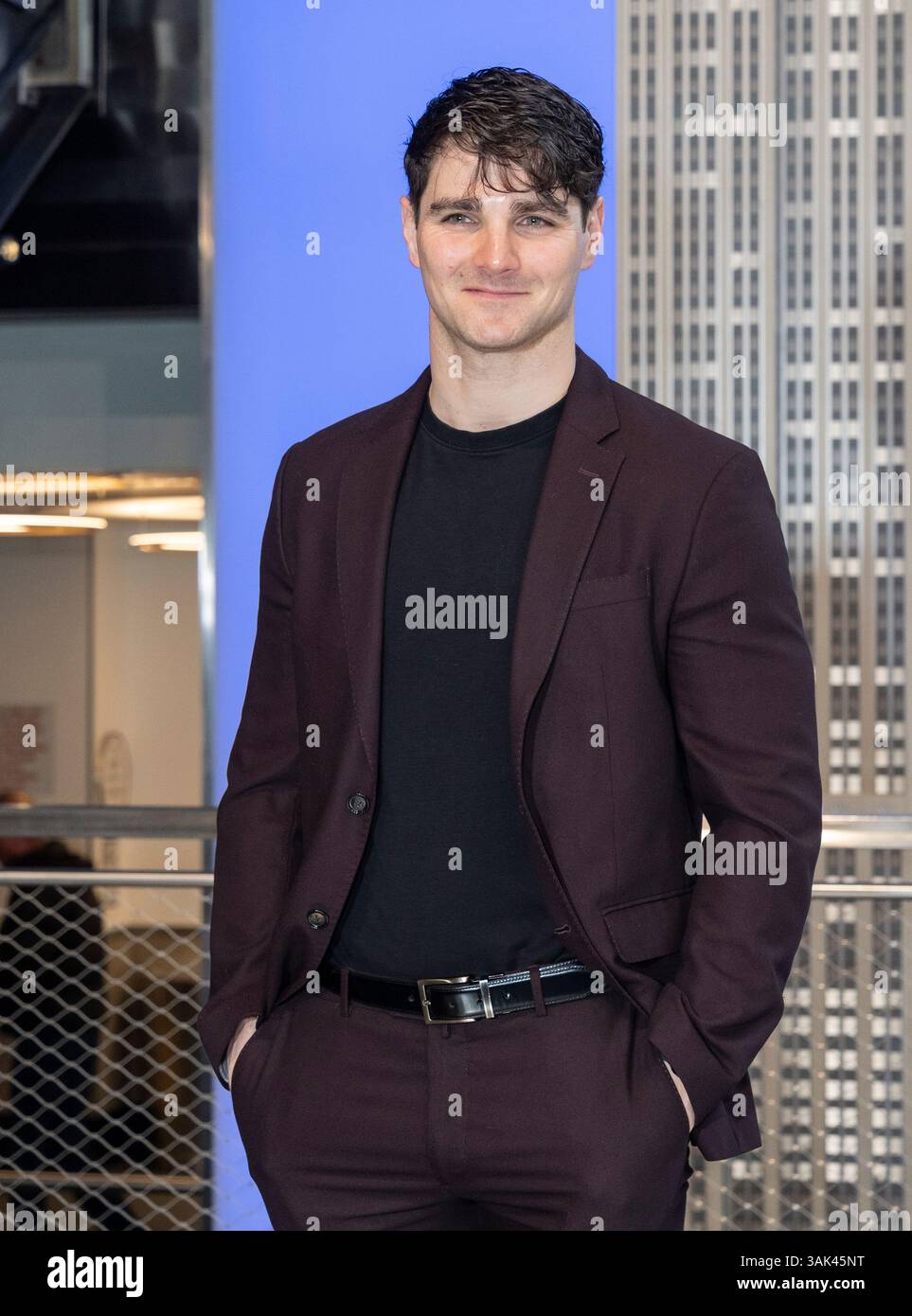 New York, NY, April 11, 2025: Austin Colby attends ceremonial lighting ...