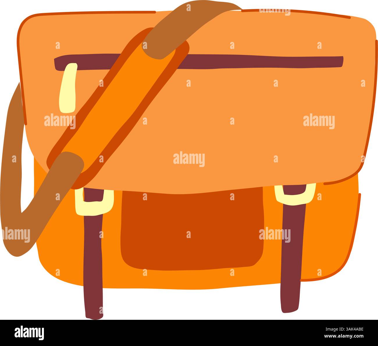 leather messenger bag cartoon vector illustration Stock Vector Image ...