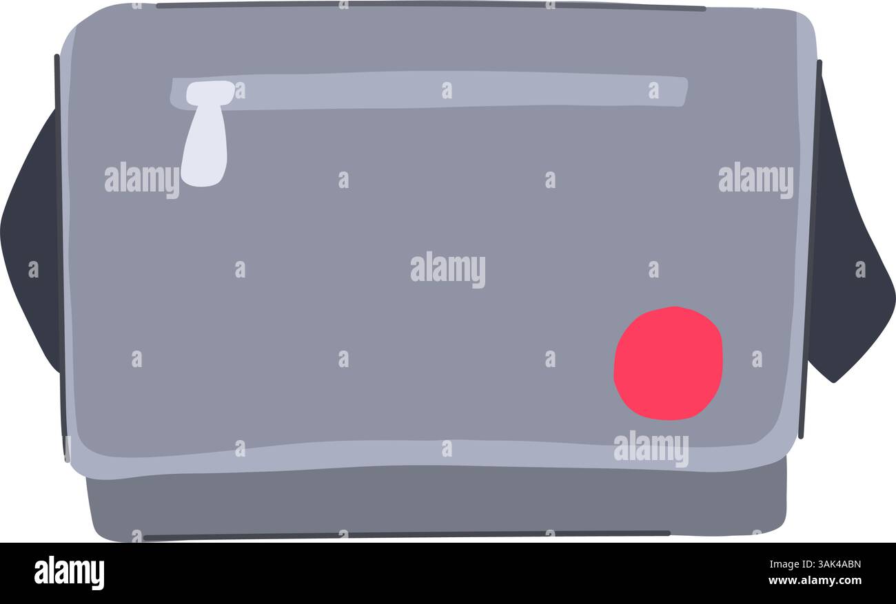 crossbody messenger bag cartoon vector illustration Stock Vector Image ...