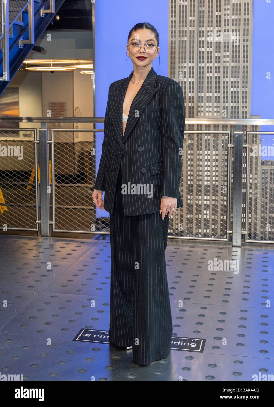 New York, USA. 11th Apr, 2025. Sarah Hyland wearing suit by Evelyne ...