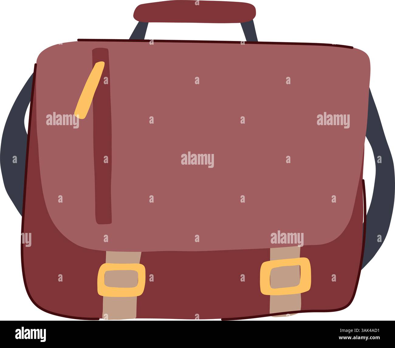 durable messenger bag cartoon vector illustration Stock Vector Image ...