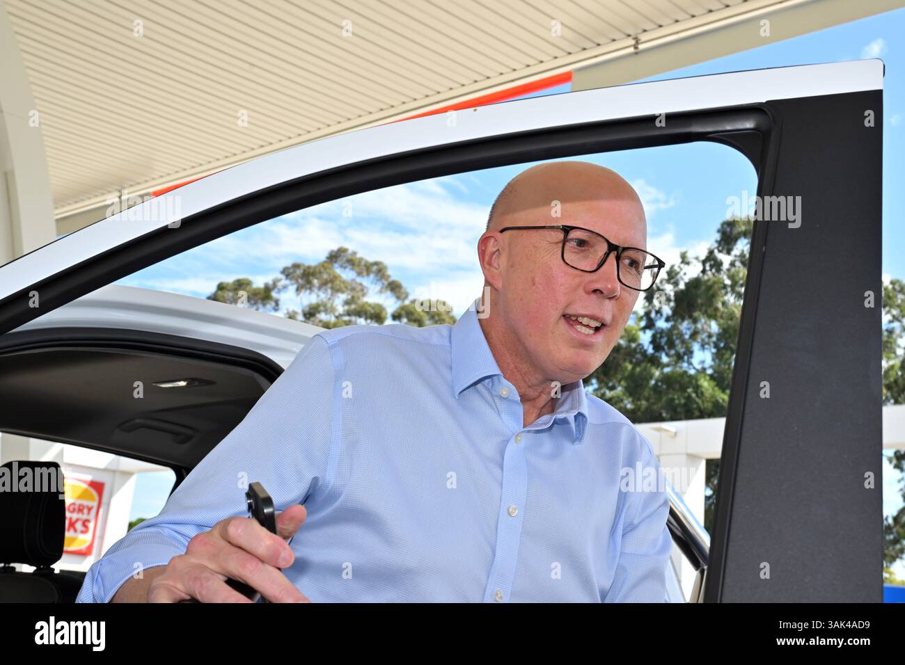 Perth, Australia. 12th Apr, 2025. Leader of the Opposition Peter Dutton ...