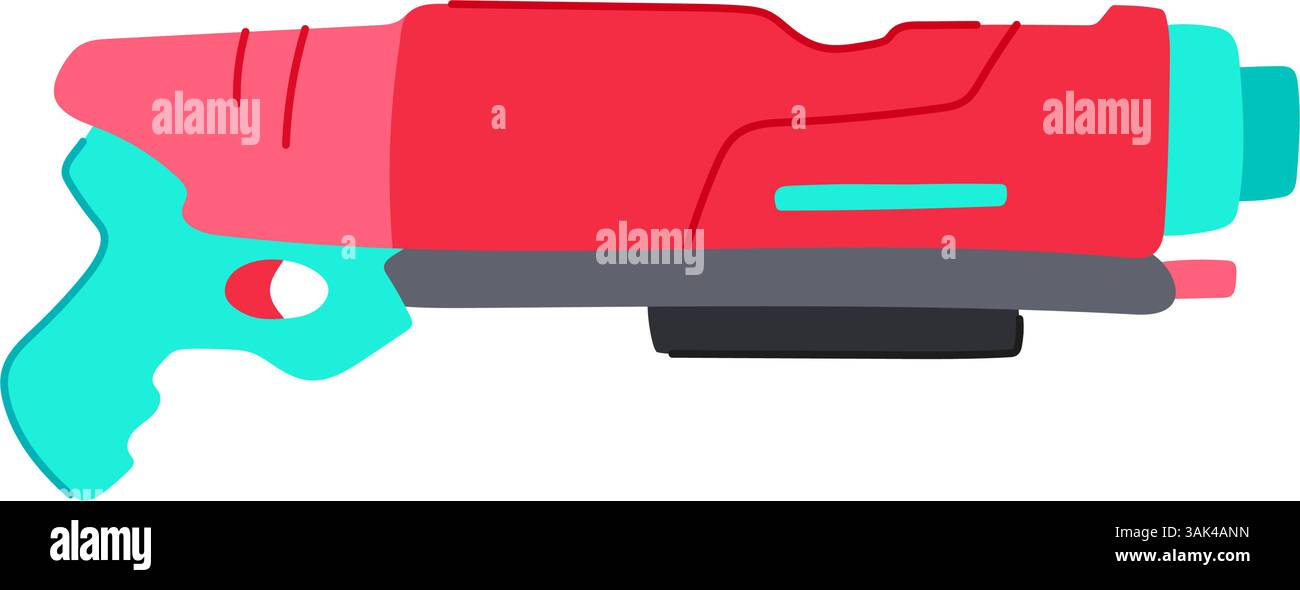 blaster nerf gun toy cartoon vector illustration Stock Vector Image ...