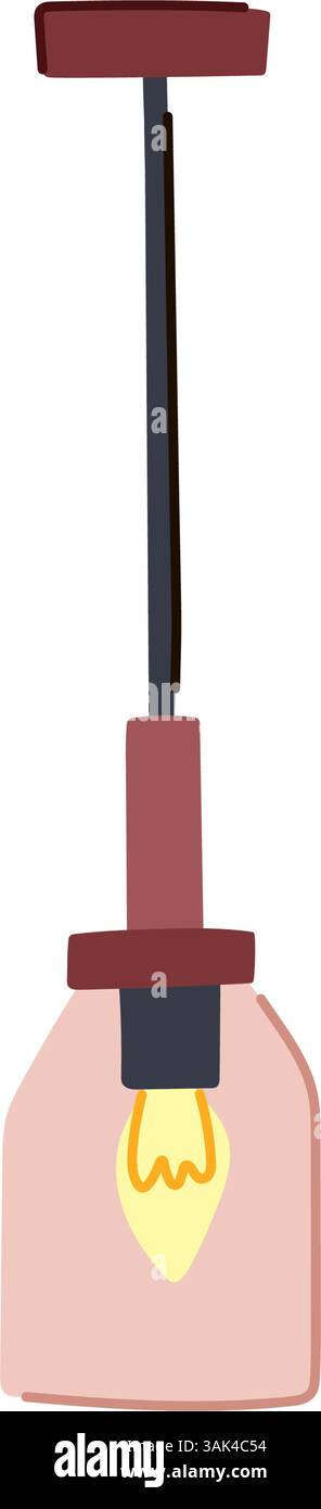 led pedant lights cartoon vector illustration Stock Vector Image & Art ...