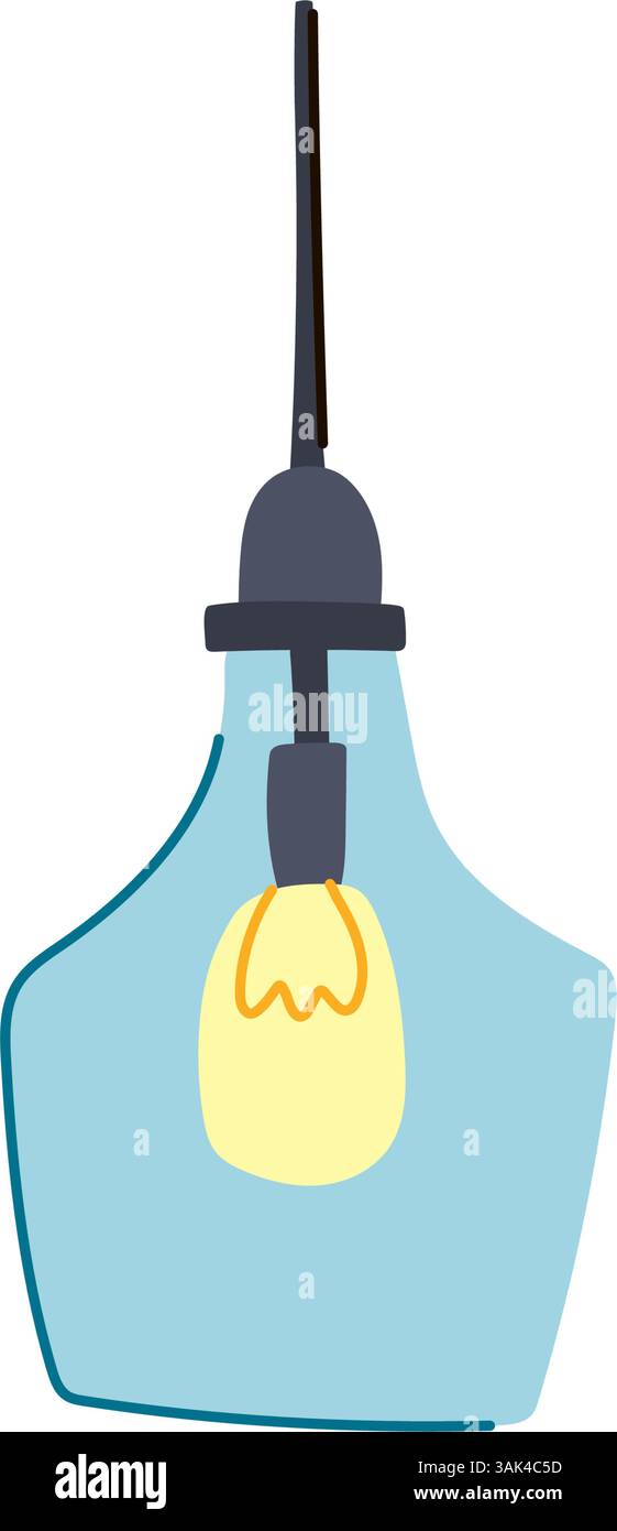 lighting pedant lights cartoon vector illustration Stock Vector Image ...