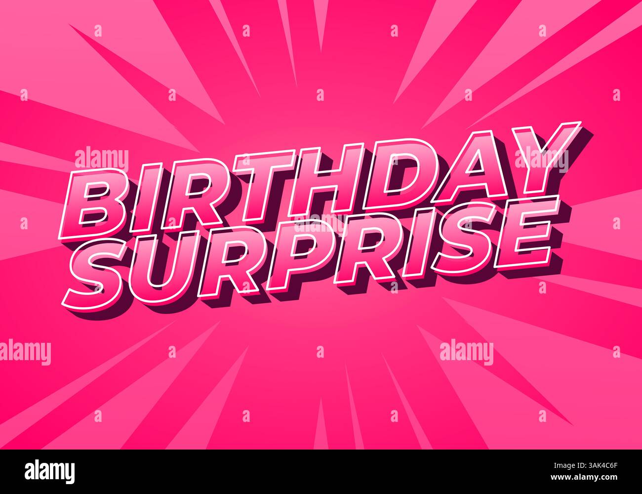 Birthday surprise. Text effect design for a birthday celebration or ...