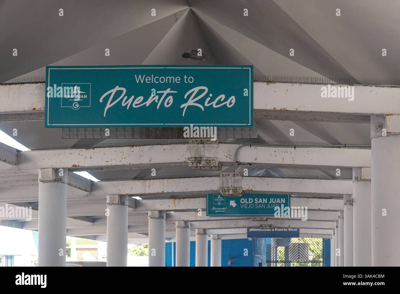 22 January 2025 - San Juan Puerto Rico - San Juan Cruise Port Welcome Sign Stock Photo - Alamy