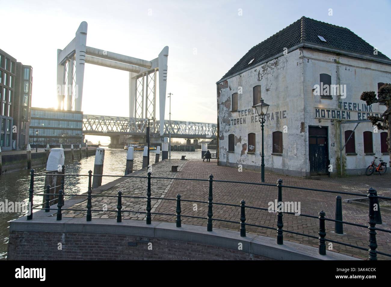 Dordrecht Netherlands - 27 January 2024 - Lift bridge - hefbrug - over ...