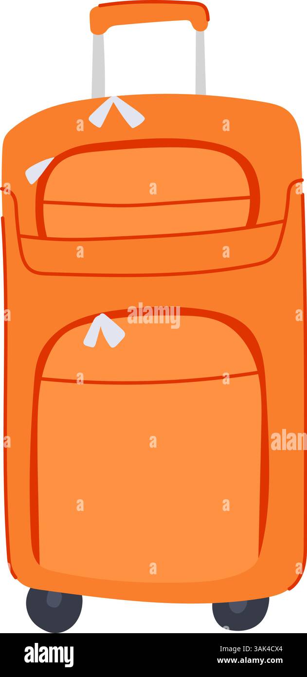 lightweight rolling luggage cartoon vector illustration Stock Vector ...