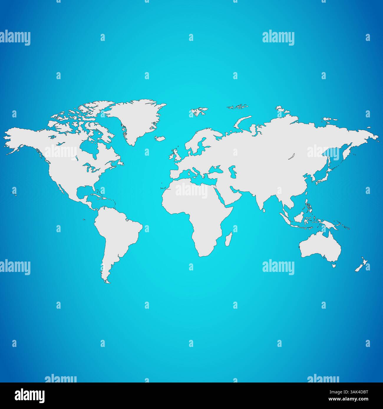 Blue map of world on white background Stock Vector Image & Art - Alamy