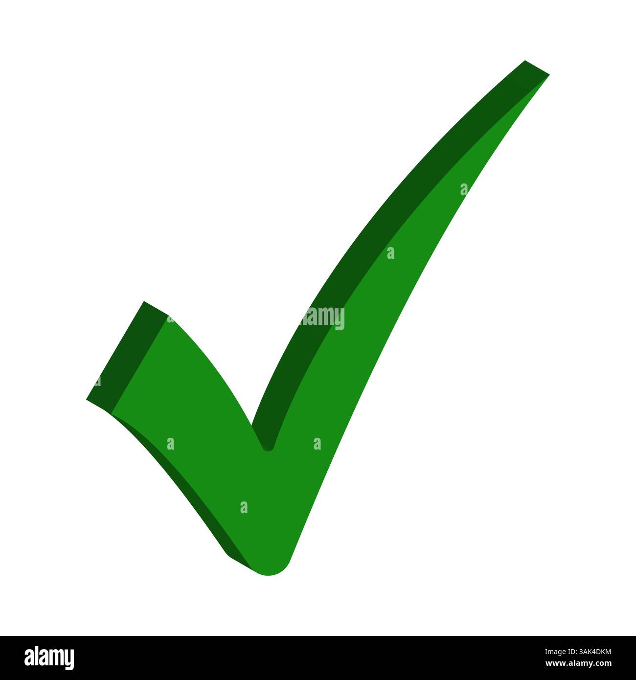 3D Green Check Mark, Symbolizing Approval and Confirmation Stock Vector Image & Art - Alamy
