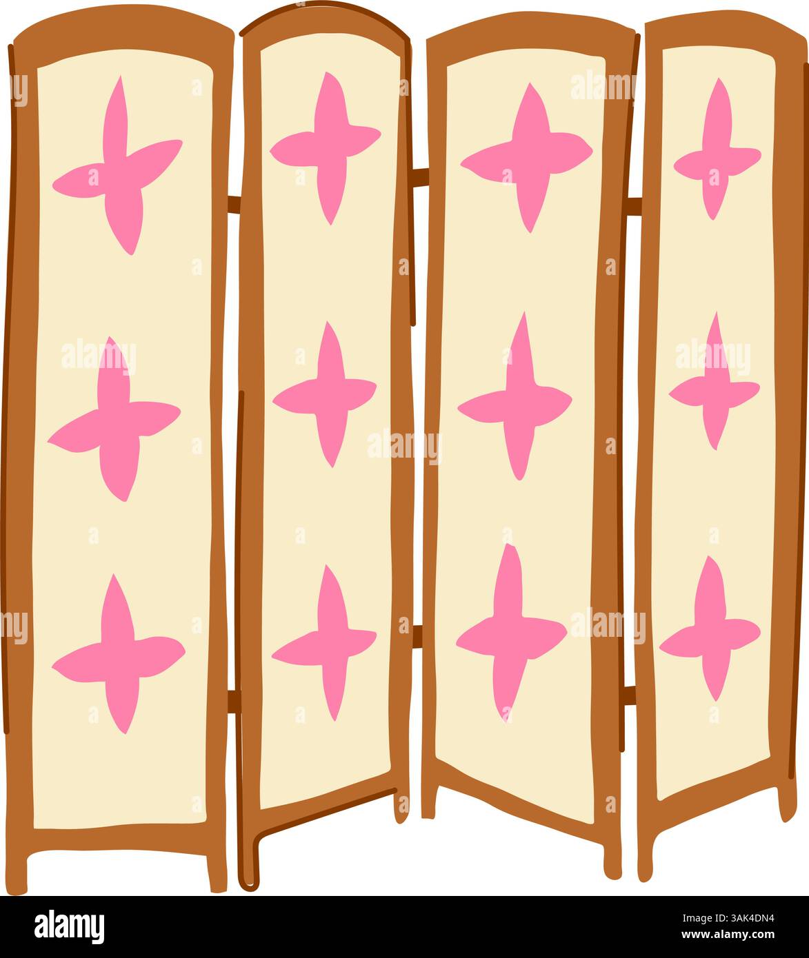 screen room divider cartoon vector illustration Stock Vector Image ...
