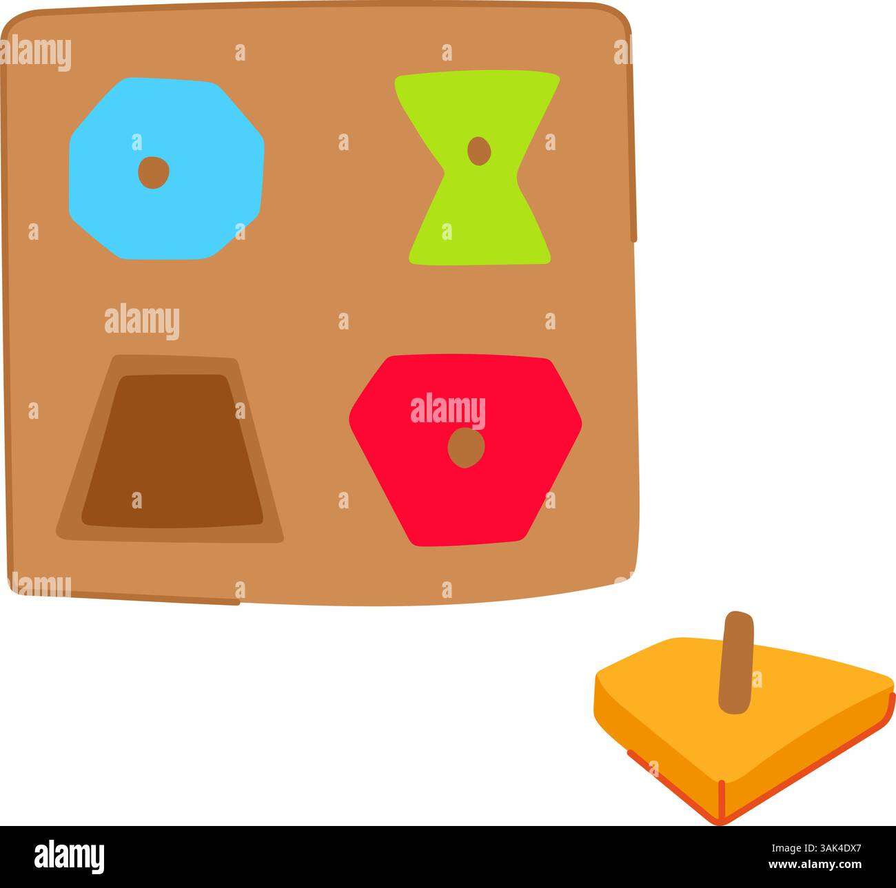 educational shape sorter cartoon vector illustration Stock Vector Image ...