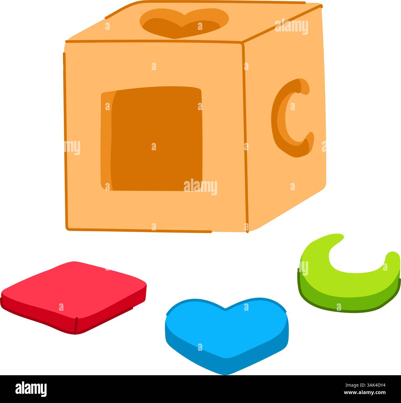 Wooden shape sorter Stock Vector Images - Alamy