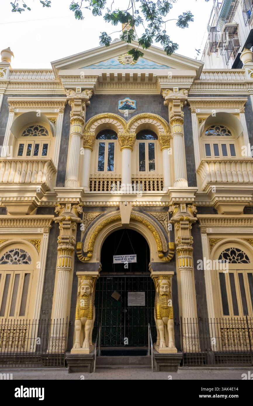 The famous building of the Maneckji Sett Agiary, an iconic place of ...
