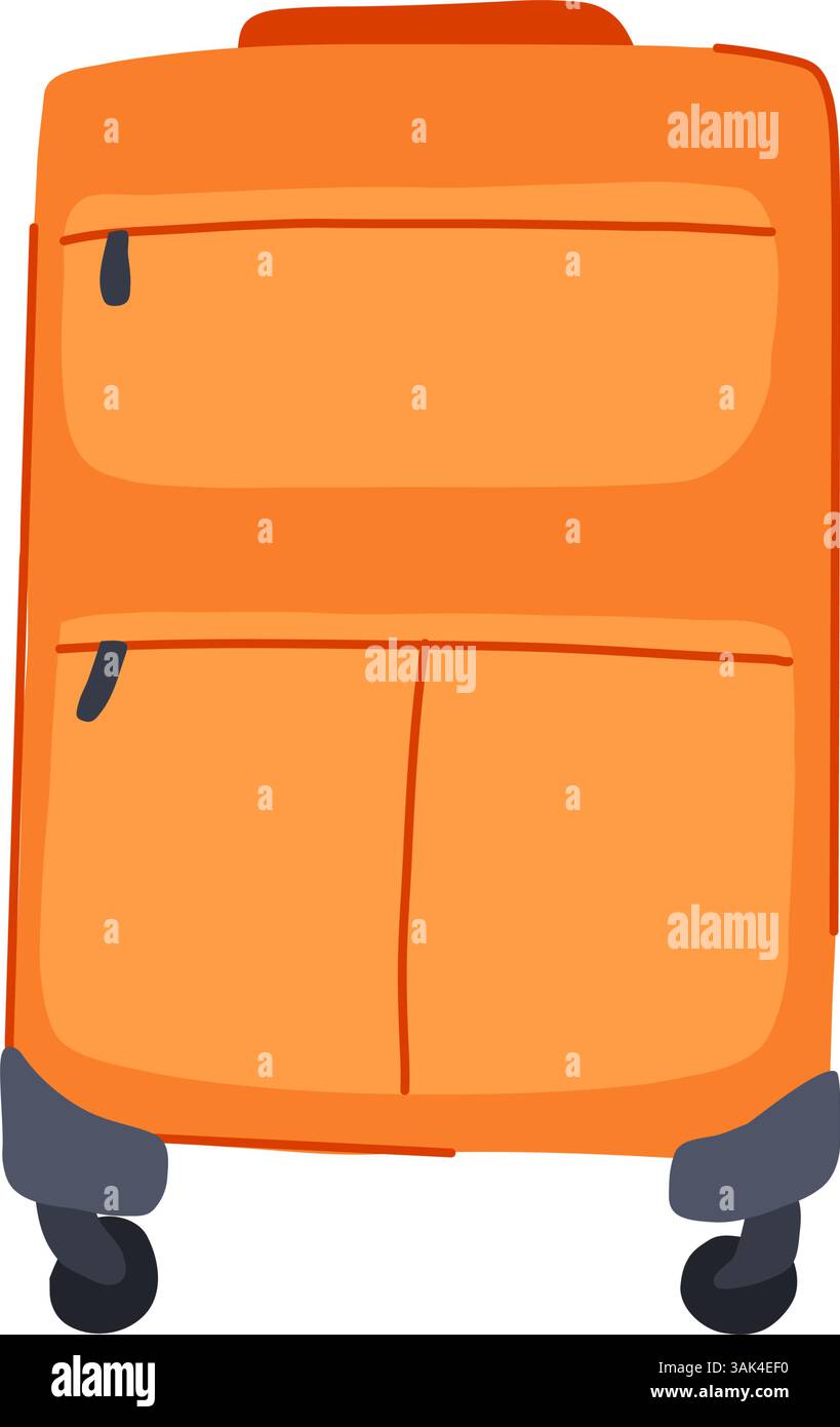 durable soft shell suitcase cartoon vector illustration Stock Vector ...