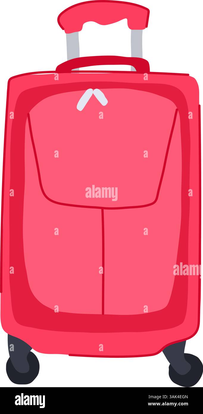 expandable soft shell suitcase cartoon vector illustration Stock Vector ...