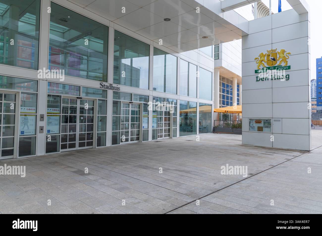 The Hague, the Netherlands. 15 February 2025. Building of Dutch city ...