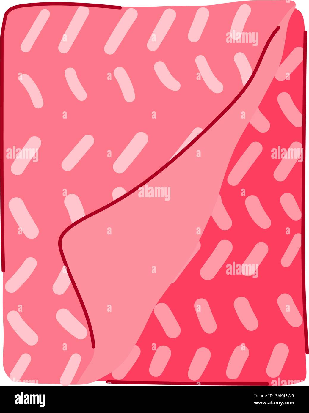 suitcase throw blanket cartoon vector illustration Stock Vector Image ...