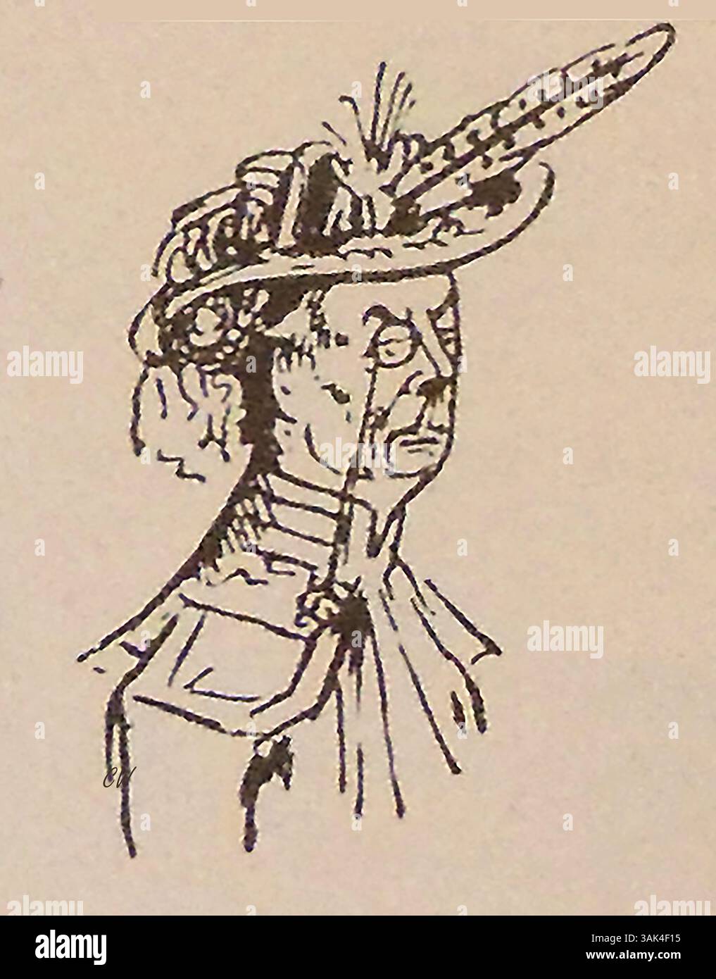 A cartoon portrait of Joseph Chamberlain, British politician (1836-1914 ...