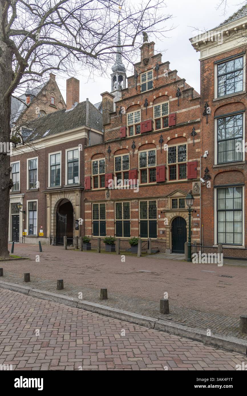 The Hague, the Netherlands. 15 February 2025. Old brick Building with ...