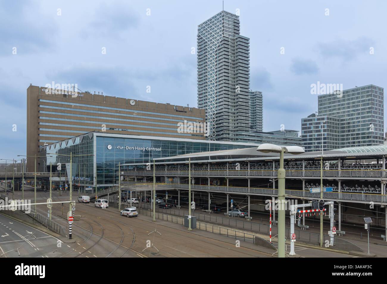 Glass building with letters and logo Den Haag Centraal : The Hague ...