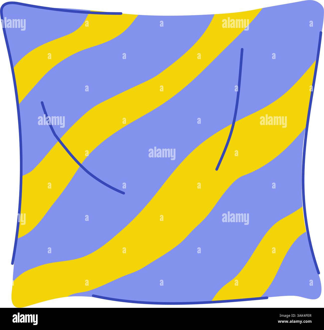 accent throw pillows cartoon vector illustration Stock Vector Image ...