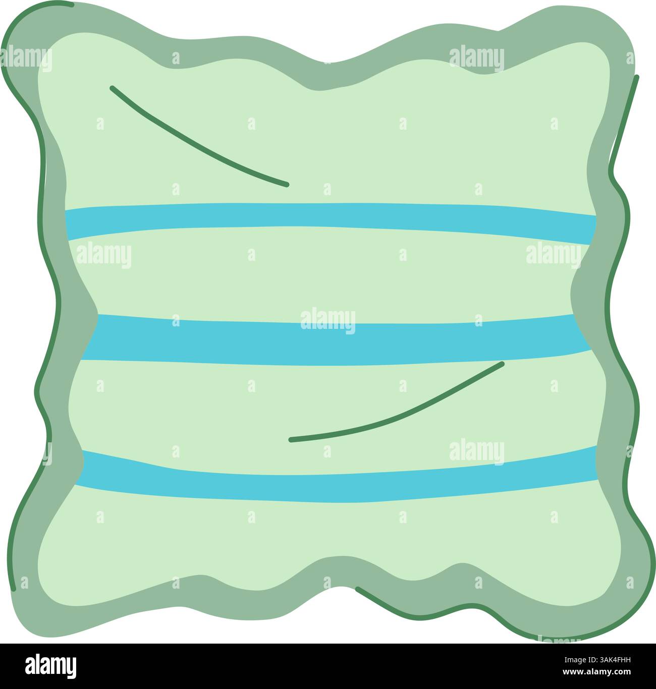 sofa throw pillows cartoon vector illustration Stock Vector Image & Art ...