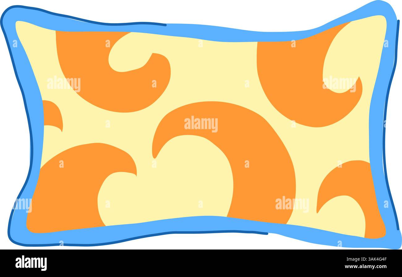 bedroom throw pillows cartoon vector illustration Stock Vector Image ...