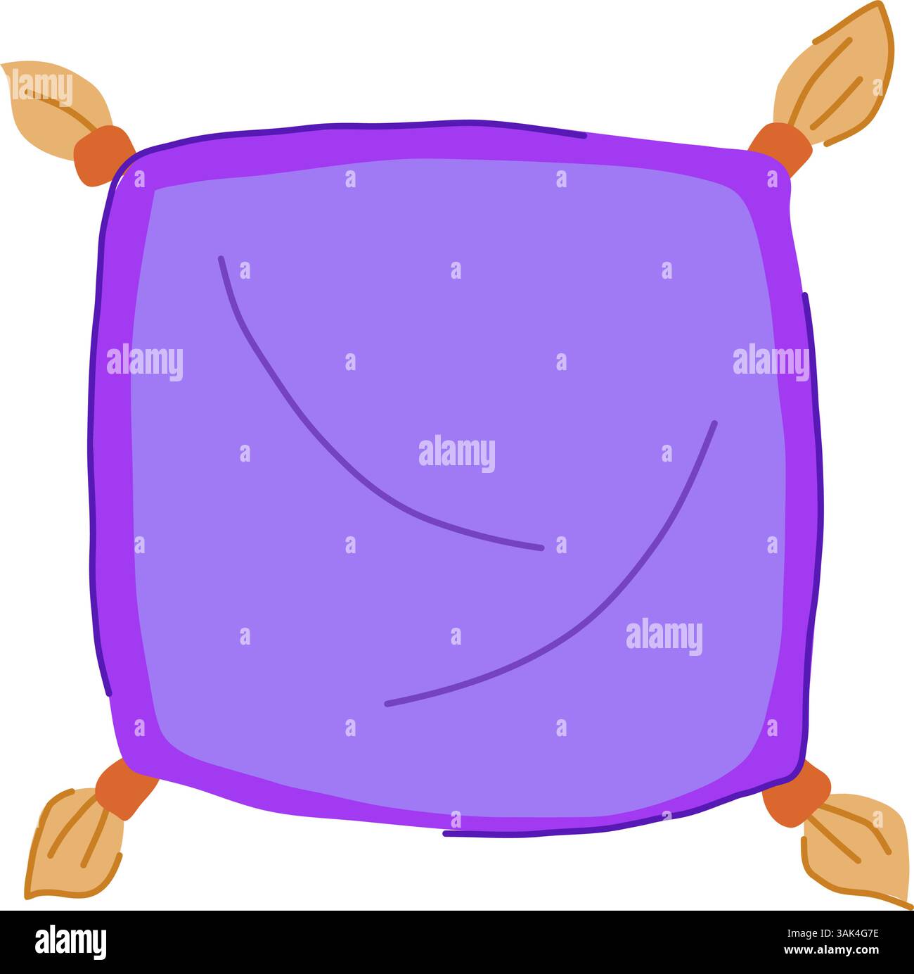 comfort throw pillows cartoon vector illustration Stock Vector Image ...