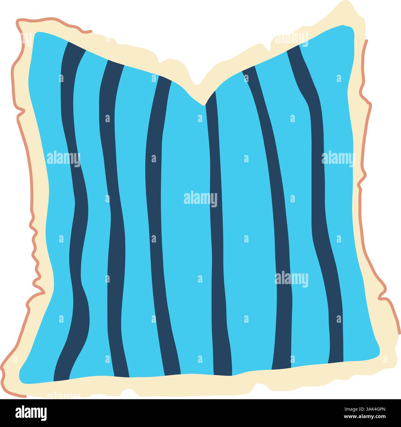 style throw pillows cartoon vector illustration Stock Vector Image ...