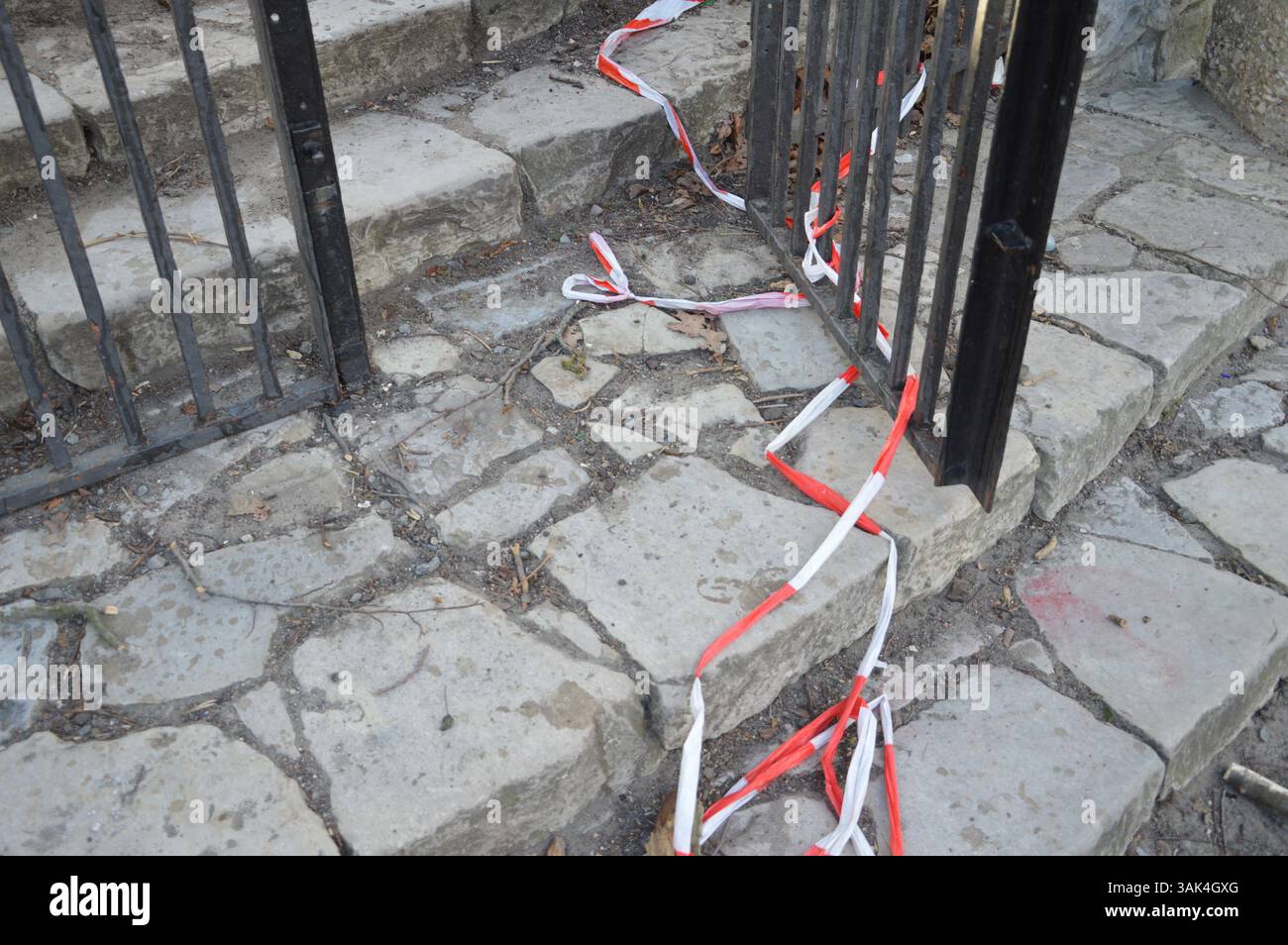 Berlin, Germany - April 8, 2025 - Gemeindepark Lankwitz in the evening ...