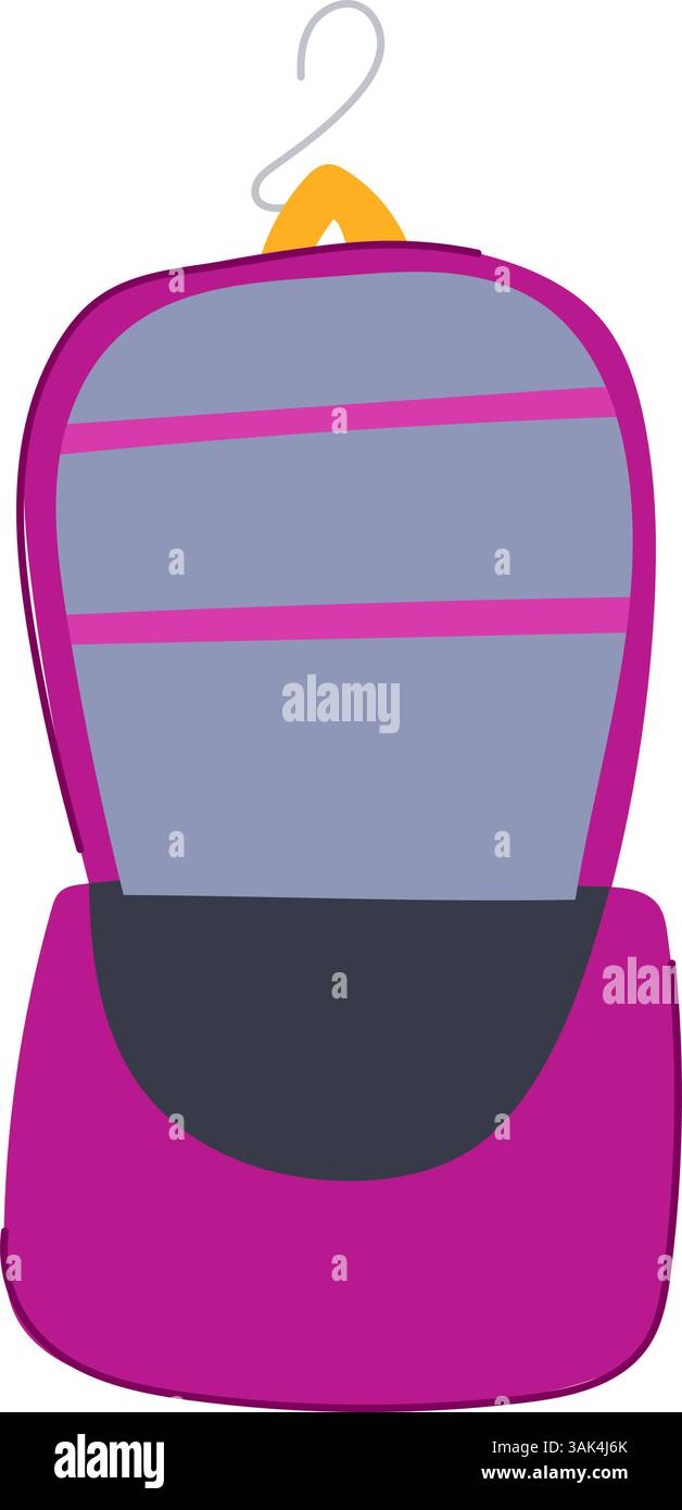 spacious toiletry bag cartoon vector illustration Stock Vector Image ...