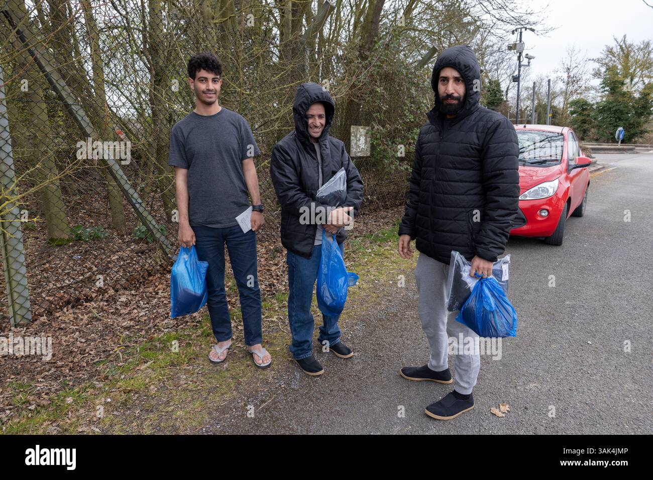 Foreign immigrants recently arriving by boat from across the channel ...