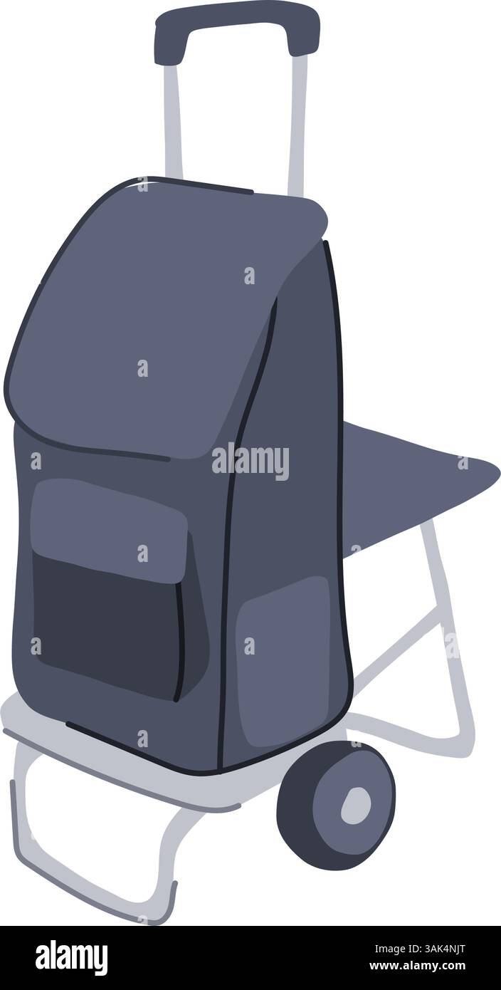 travel trolley bag cartoon vector illustration Stock Vector Image & Art ...