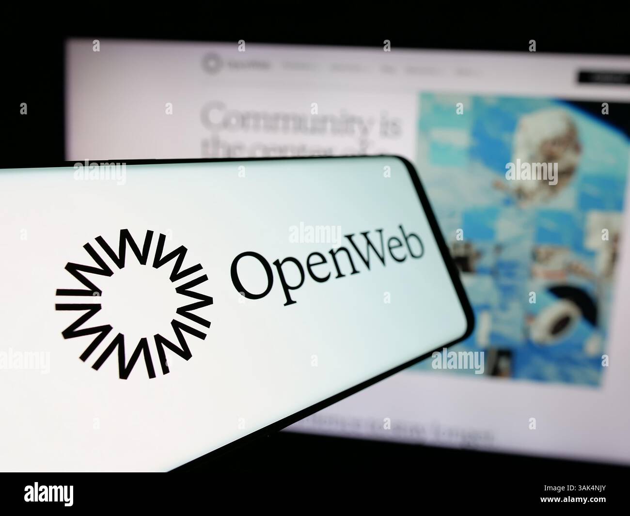 In this photo illustration, a mobile phone with the logo of social ...