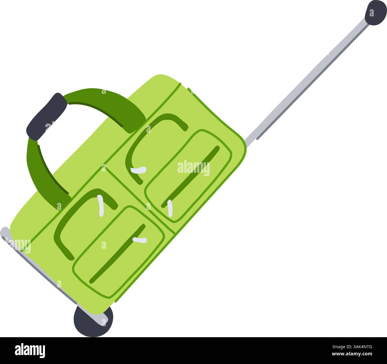 wheels trolley bag cartoon vector illustration Stock Vector Image & Art ...