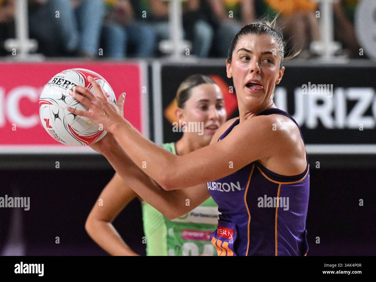 Brisbane, Australia. 12th Apr, 2025. Lara Dunkley of the Firebirds ...